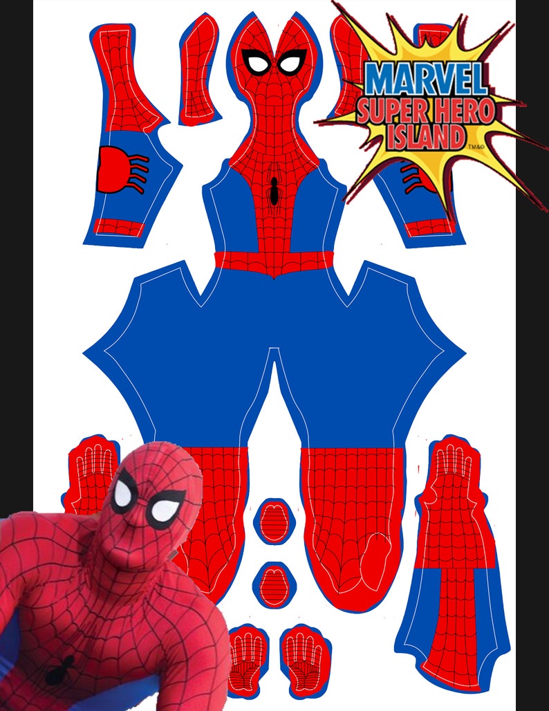 Theme Park Spider-man Classic Suit Pattern Bundle - Etsy