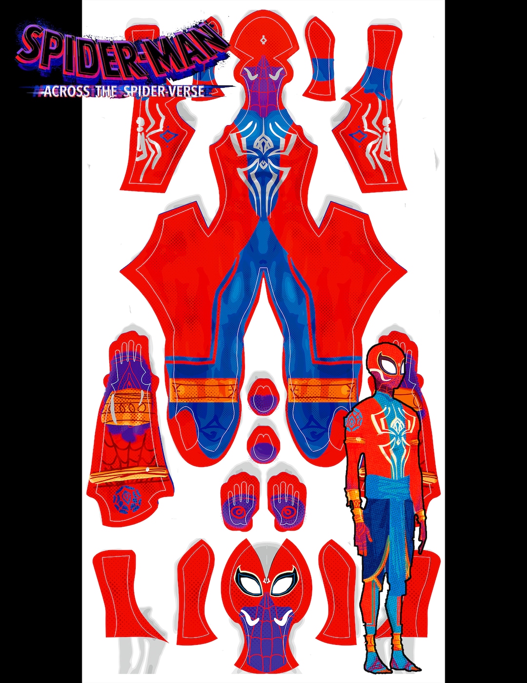 ATSV Spider-man India Pattern Extra Mask Bundle V1 - Etsy