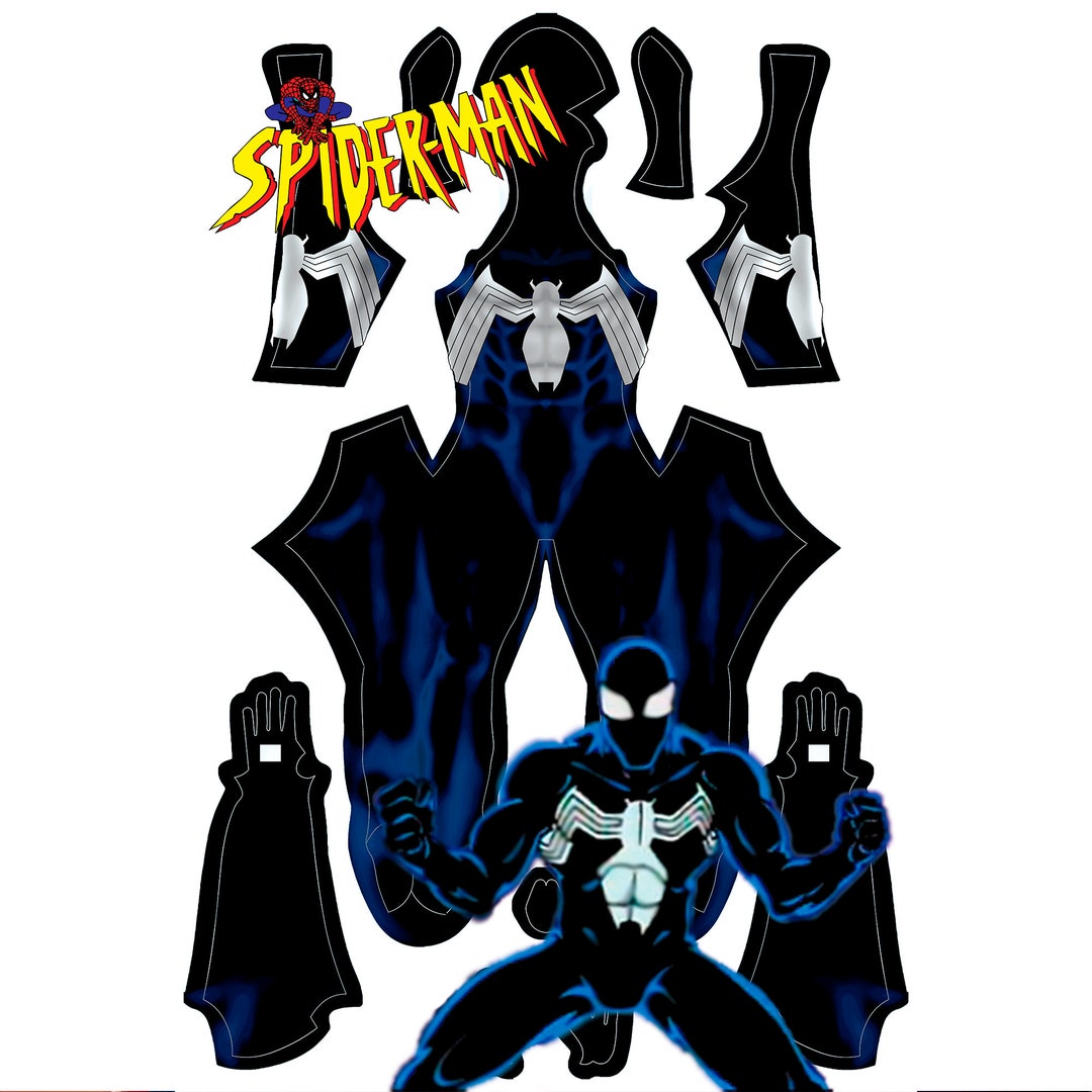 90s TAS Symbiote Spidey Pattern V1 (with Real Muscle Shade) - Etsy
