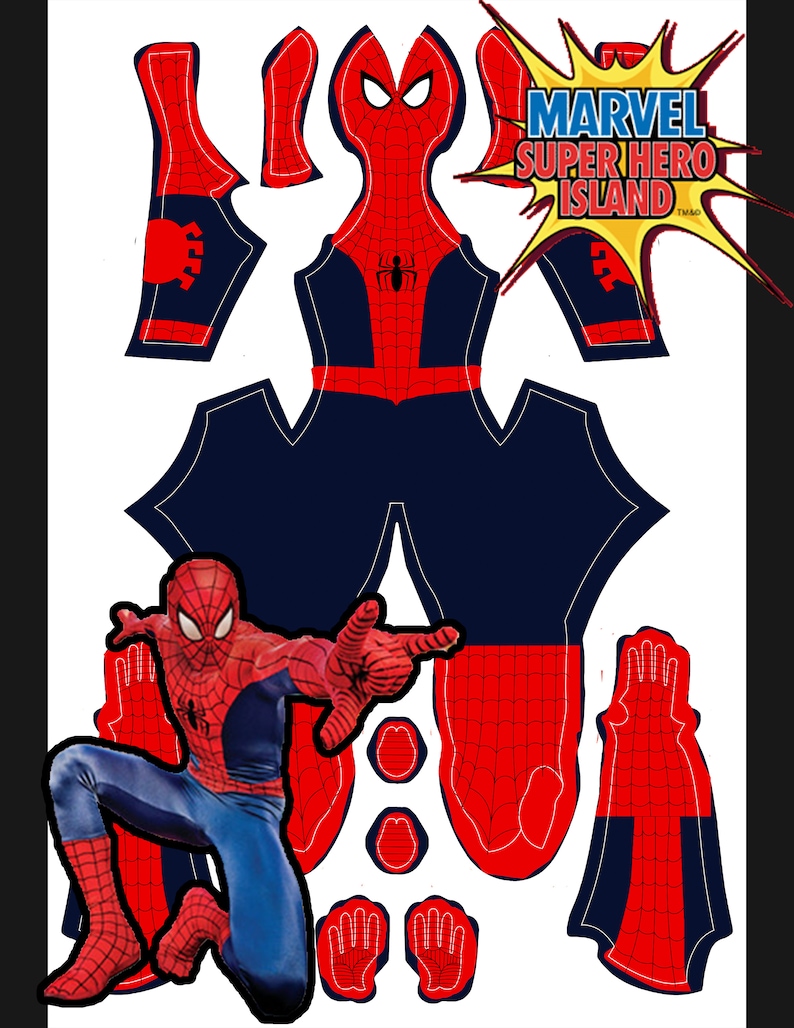 Theme Park Spider-man Classic Suit Pattern Bundle - Etsy