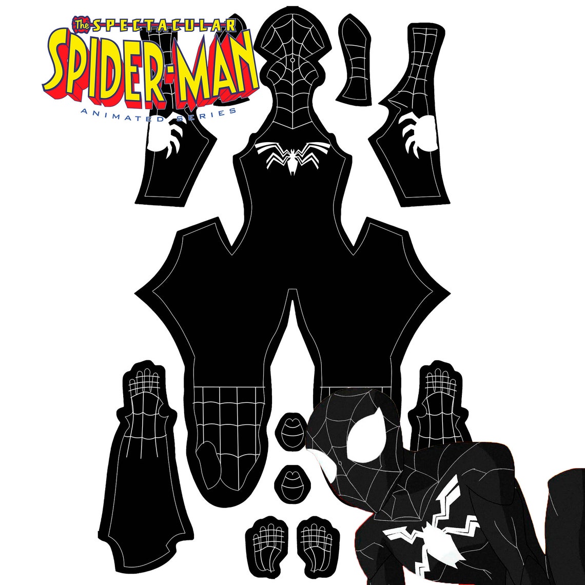 Spectacular Spider-man Symbiote Pattern V2 - Etsy