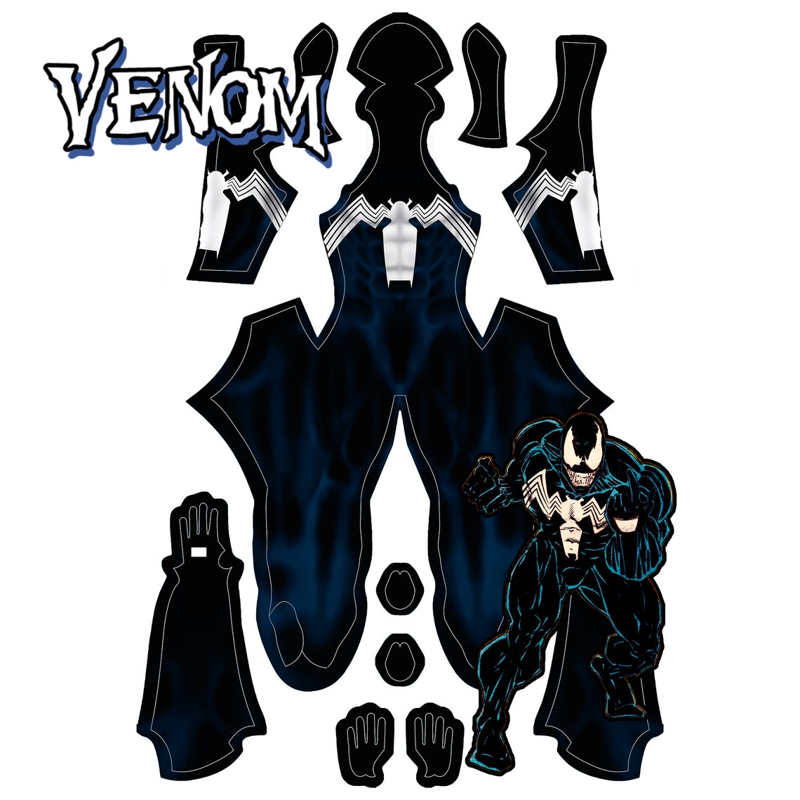 Erik Larsen Classic Spidey and Venom Symbiote Pattern Bundle V1 - Etsy