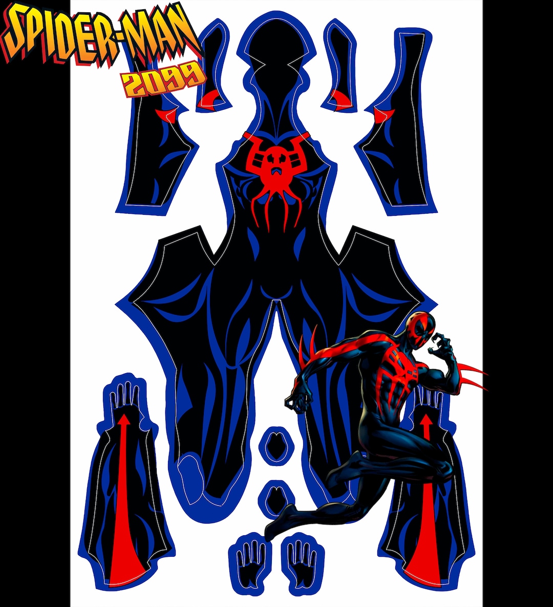 Spider-man 2099 Pattern Comic Style V1 - Etsy