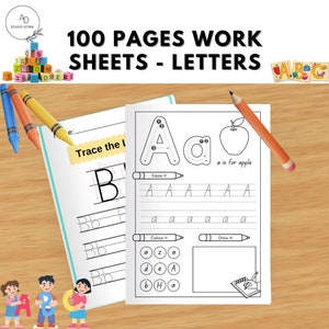 100 Printable Letter Tracing and Alphabet Learning Worksheets for ...