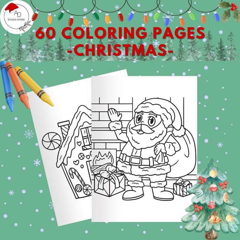 60 Christmas Winter Coloring Pages for Kids of All Ages | Color Your ...