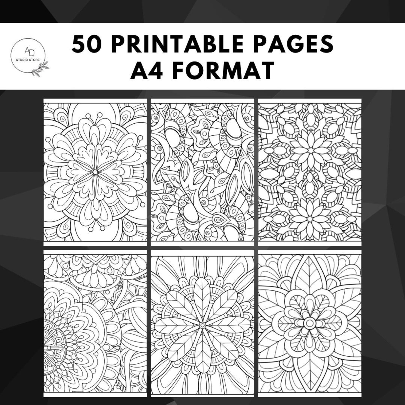 50 Meditative Mandala Coloring Pages | Color Your World | Printable ...