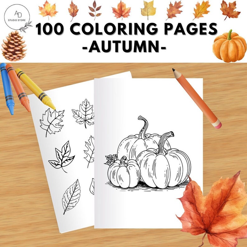 100 Autumn Fall Coloring Pages for Kids of All Ages | Color Your World ...