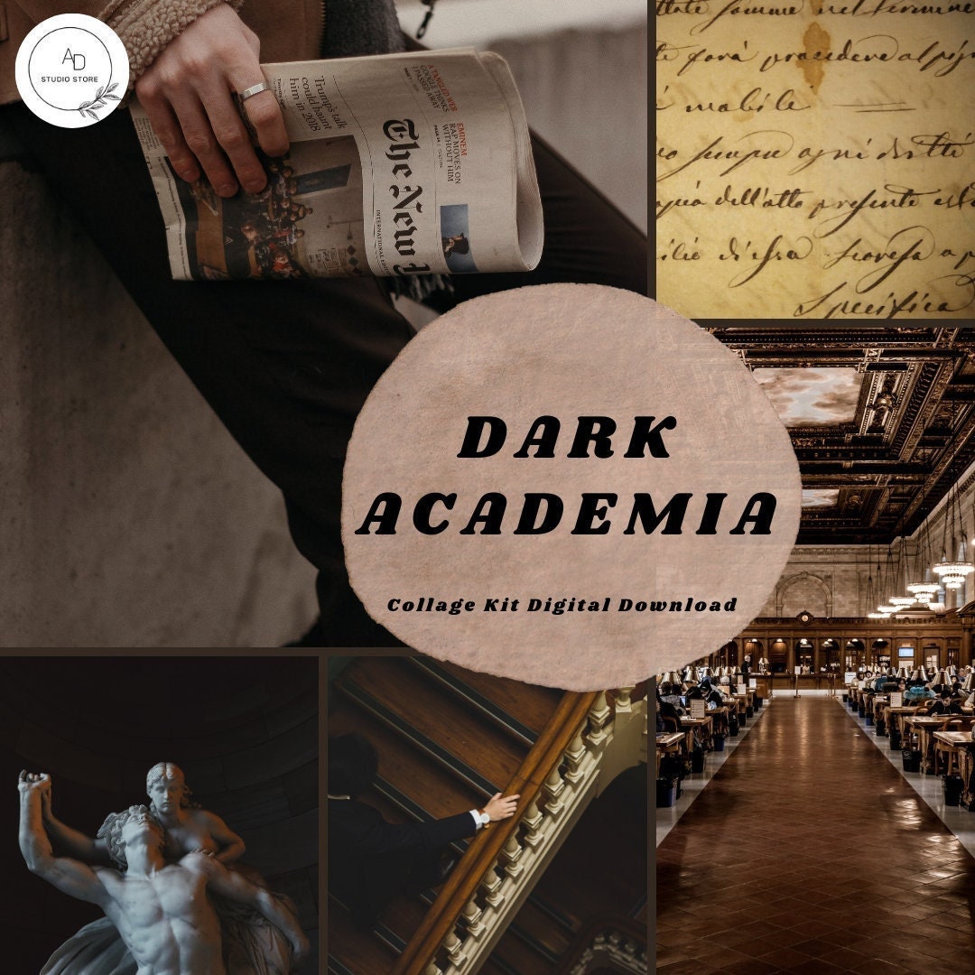 45 Dark Academia Photo Wall Collage Kit,dark Aesthetic Picture Wall ...