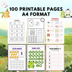 100 Printable Number Tracing and Counting Worksheets for Preschool ...