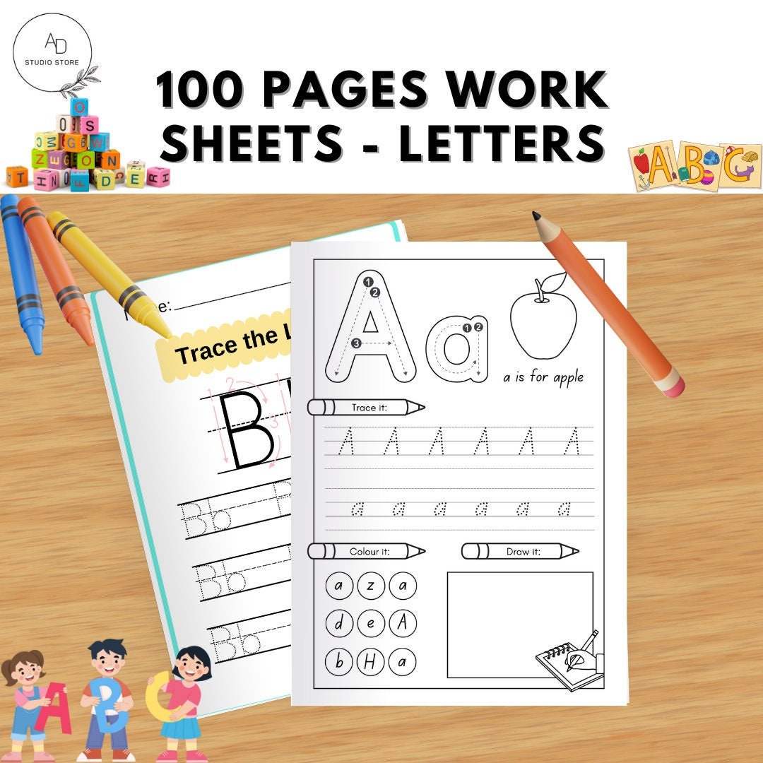 100 Printable Letter Tracing and Alphabet Learning Worksheets for ...