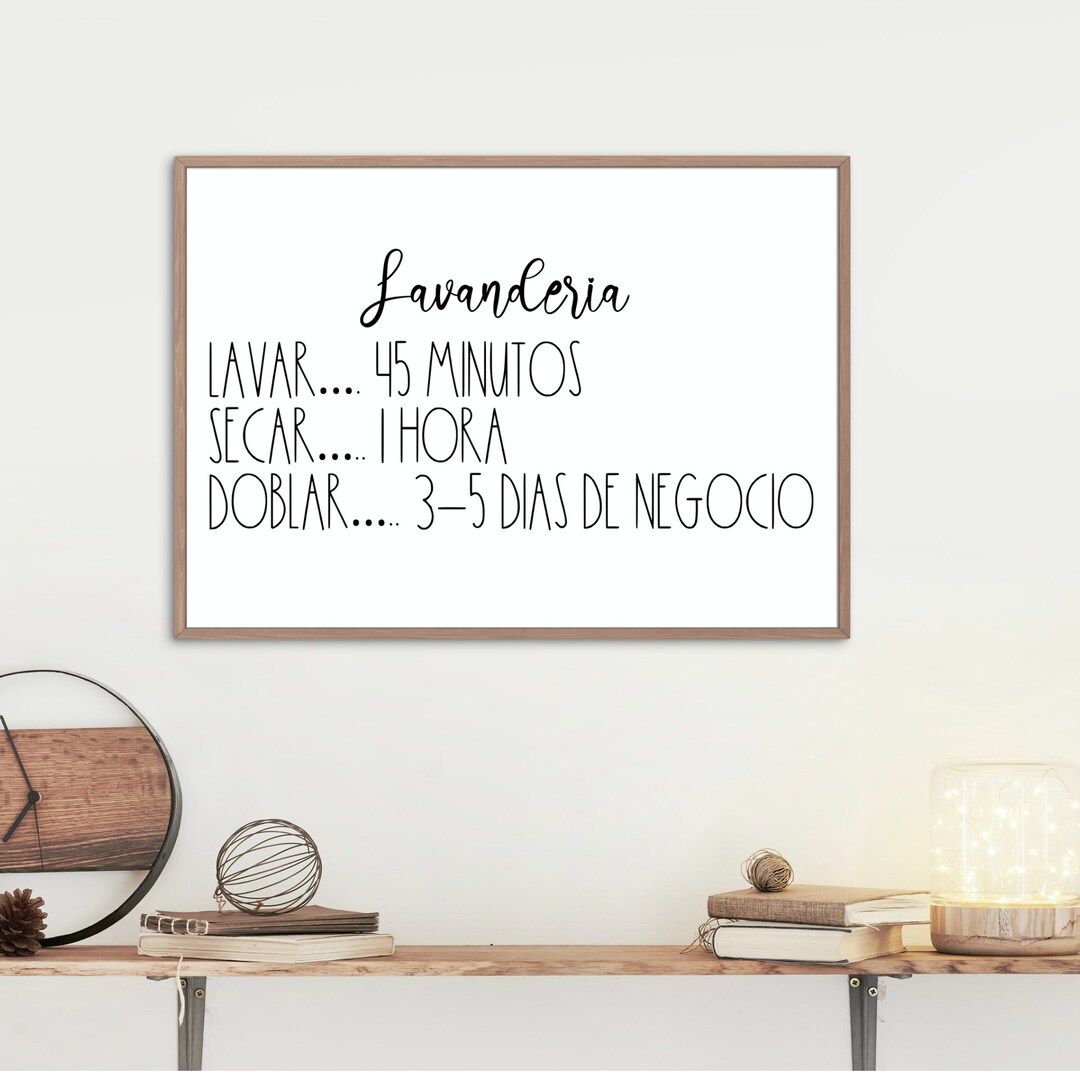 SPANISH PRINTABLE L Lavanderia Lavar, Secar, Doblar/laundry Room Wash ...