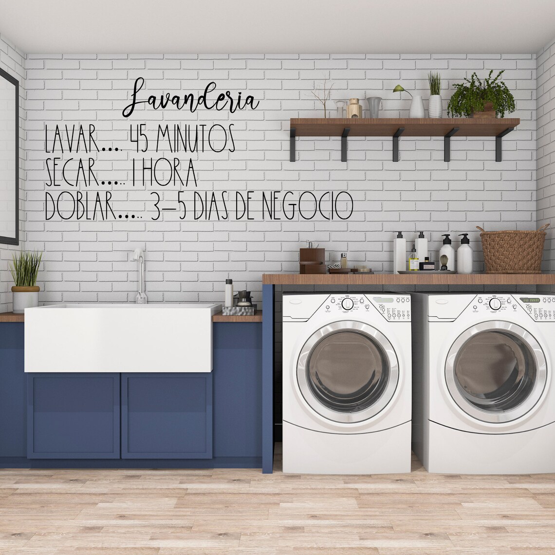 SPANISH PRINTABLE L Lavanderia Lavar, Secar, Doblar/laundry Room Wash ...