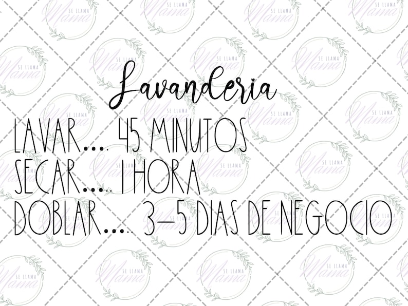 SPANISH PRINTABLE L Lavanderia Lavar, Secar, Doblar/laundry Room Wash ...