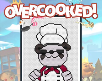 Overcooked Unicorn Chef Character Cross Stitch PDF Pattern | Etsy