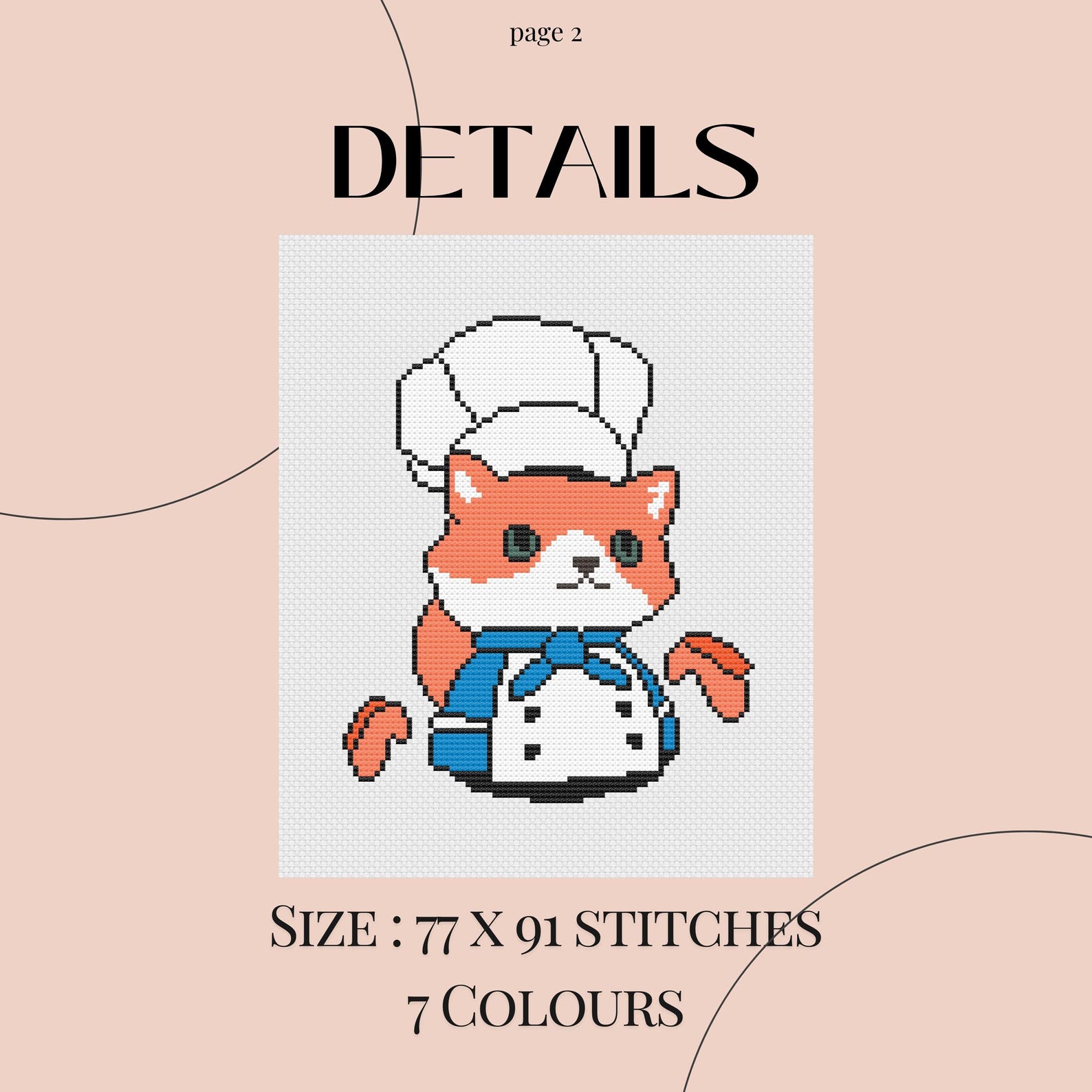 Overcooked Fox Chef Cross Stitch Pattern - Overcooked Series | Instant ...