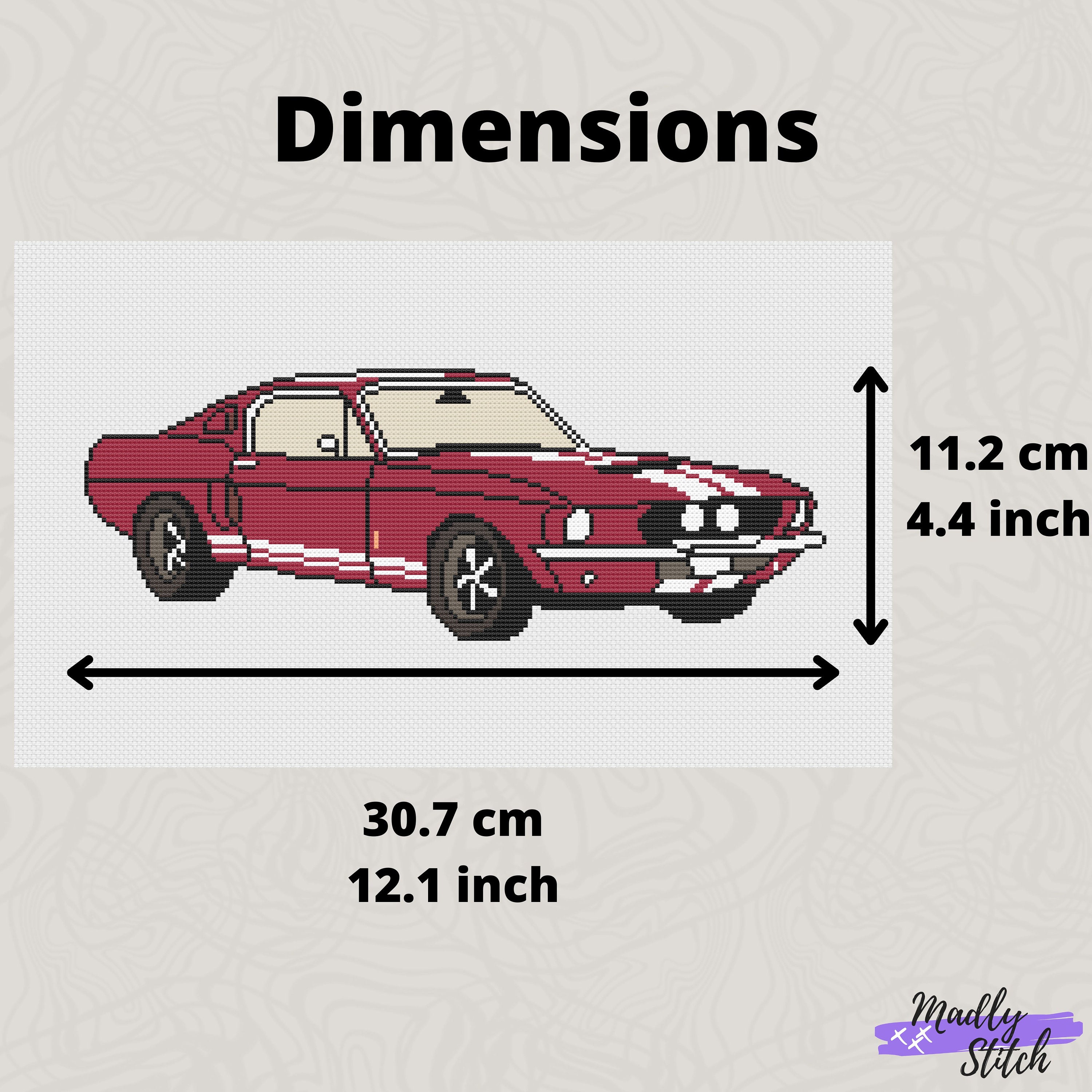 Ford Mustang 1967 Car Cross Stitch Pattern PDF Instant Download Easy ...
