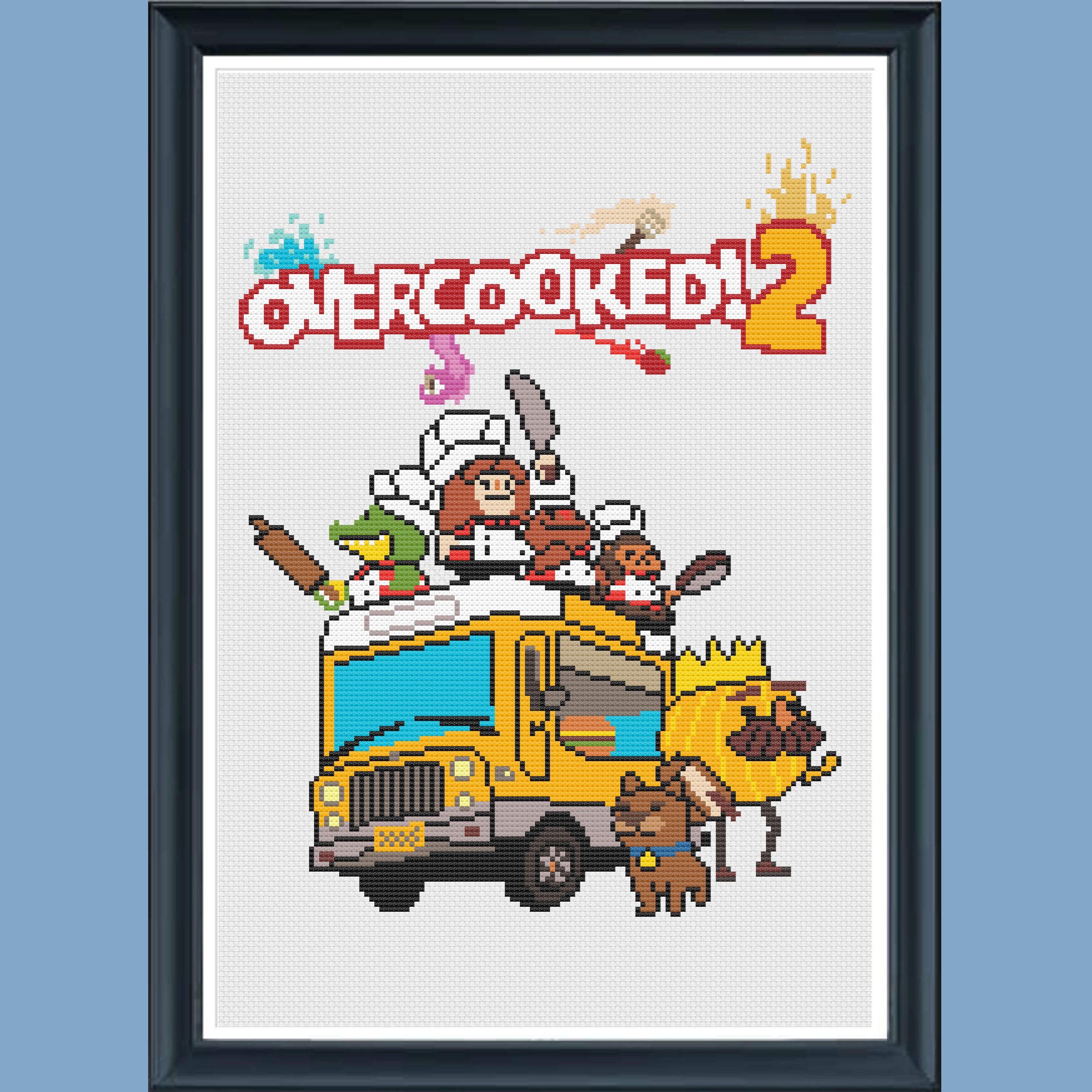 Overcooked 2 Poster Cross Stitch PDF Pattern - Overcooked Series - Etsy
