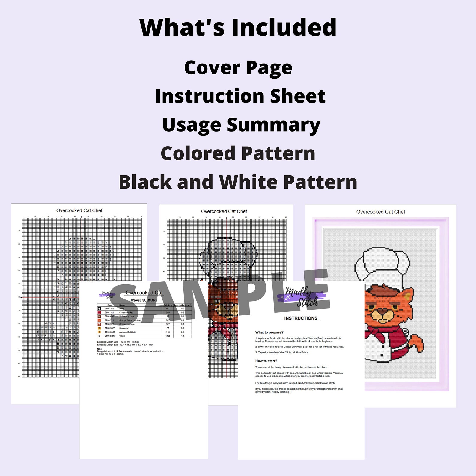 Overcooked Monkey Chef Cross Stitch Pattern, Cute Character, Easy for ...