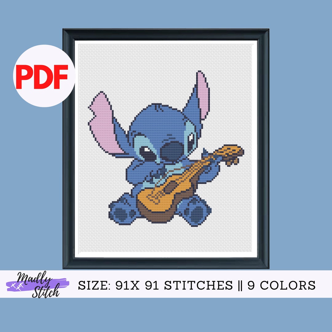 Stitch With Guitar Cross Stitch Pattern PDF Instant Download Easy for ...