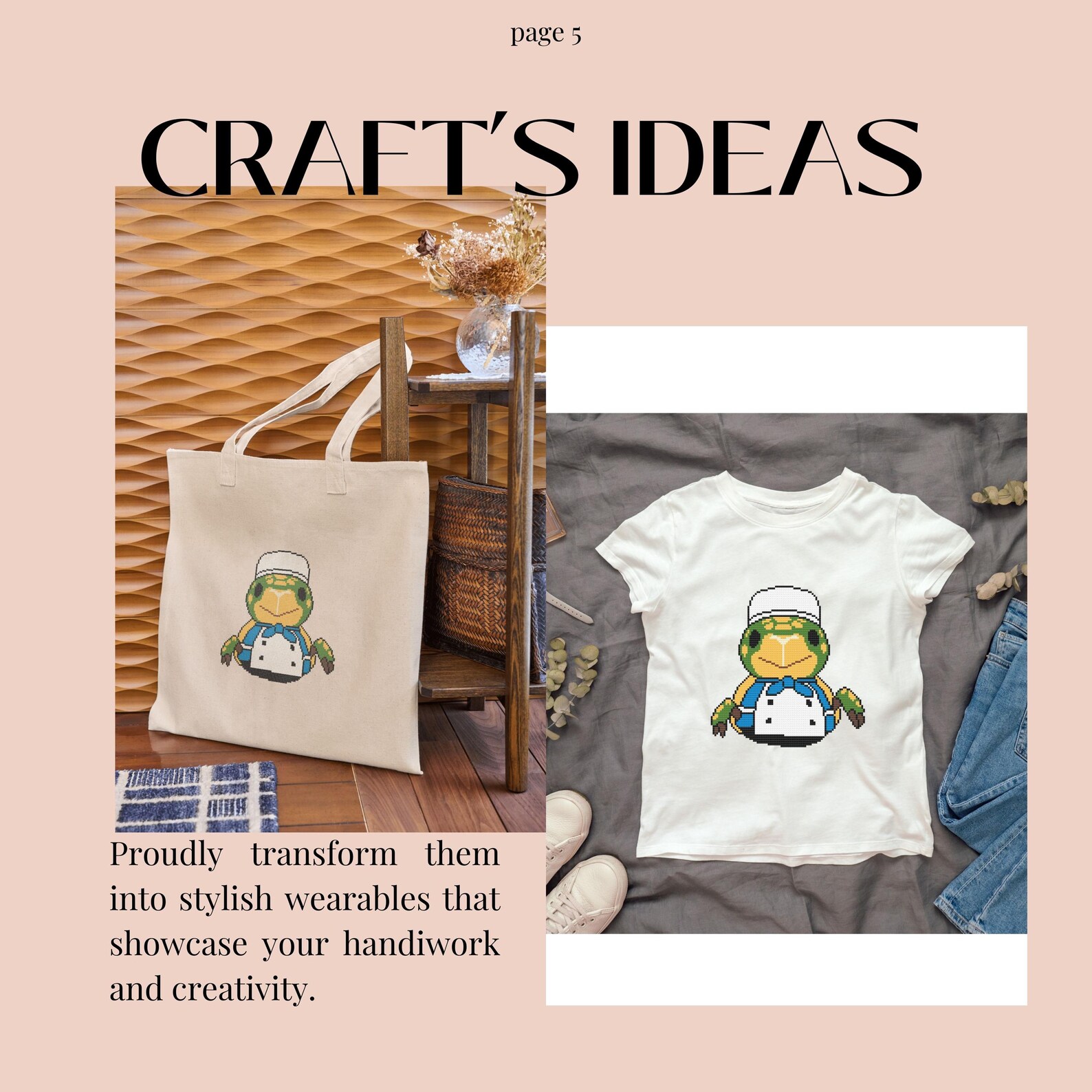 Overcooked Turtle Chef Cross Stitch Pattern: Easy Chart (digital ...