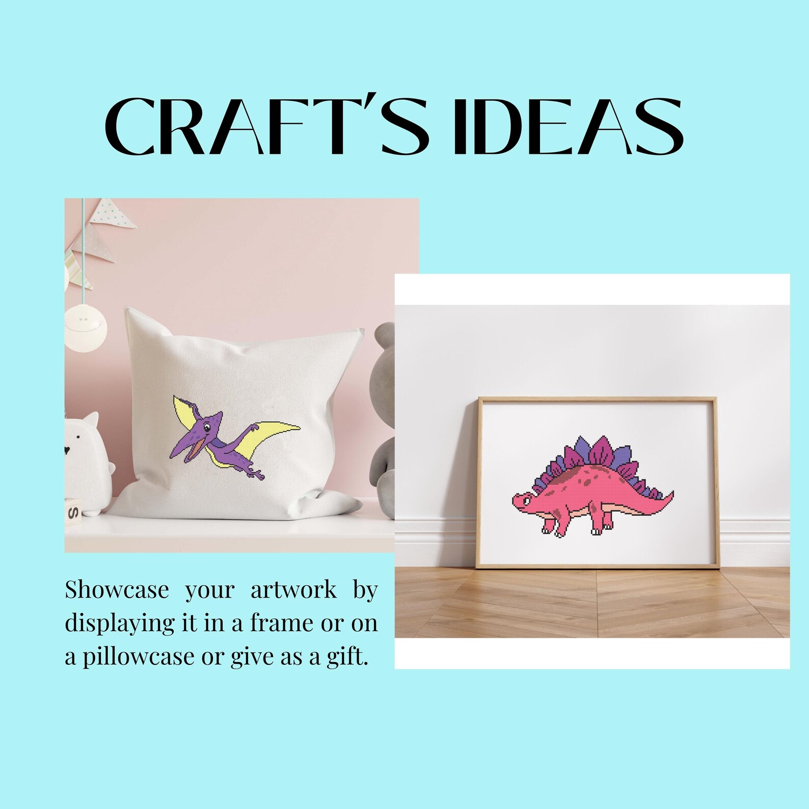 9 Cute Dinosaurs Cross Stitch Pattern Set | Prehistoric Animals ...