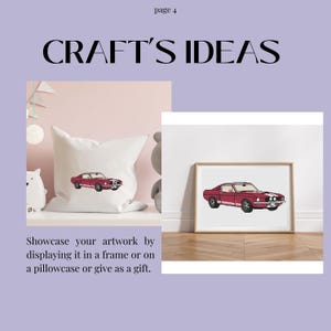 Ford Mustang 1967 Car Cross Stitch Pattern PDF Instant Download | Easy ...