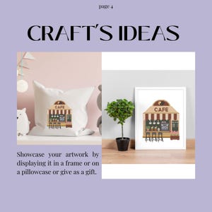 Cafe Coffee Shop Cross Stitch Pattern: Beginner Easy (PDF Download) - Etsy
