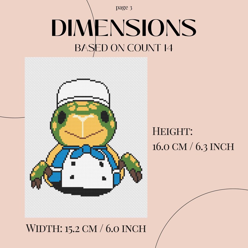 Overcooked Turtle Chef Cross Stitch Pattern: Easy Chart (digital ...