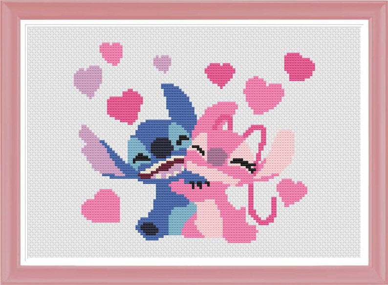 Stitch and Angel Cross Stitch Pattern PDF Instant Download | Easy for ...
