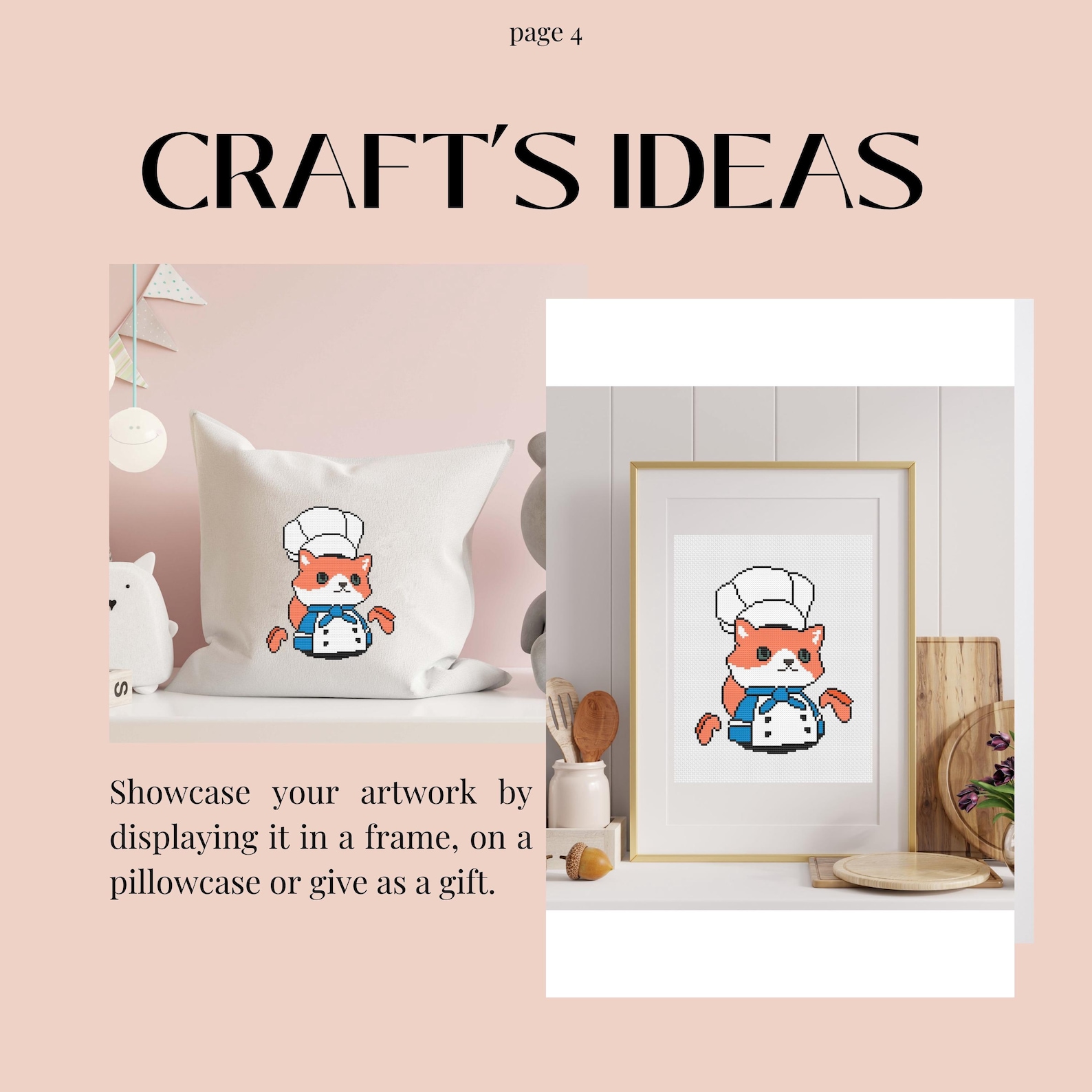 Overcooked Fox Chef Cross Stitch Pattern: Easy Embroidery (digital ...
