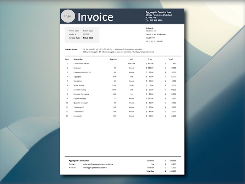 Invoice Kit - Etsy