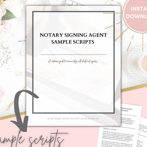 SIGNING AGENT CHECKLIST Printable Digital Download Letter - Etsy