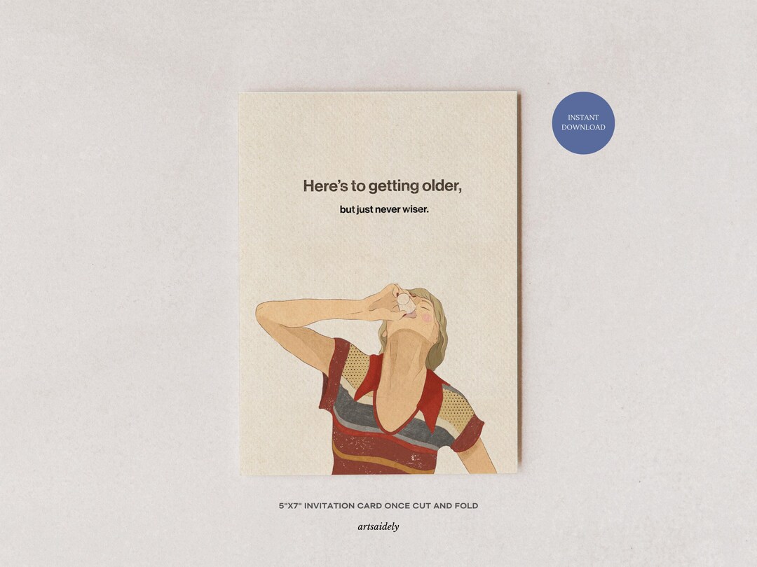 Taylor Swift Birthday Card: Anti-hero Swiftie Gift (digital Download ...