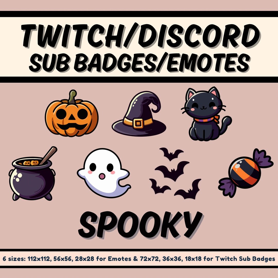 7-pack Spooky Sub Badges/emotes for Twitch & Discord - Etsy