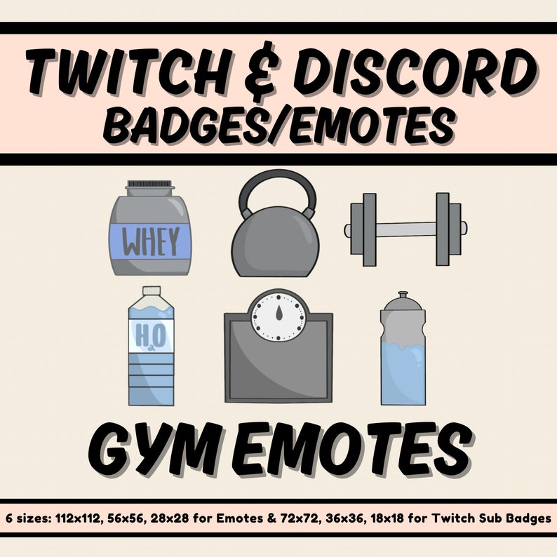 Gym Discord/twitch Emotes - Etsy