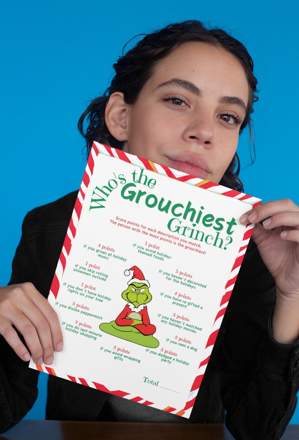 Who's the Grinchiest Grinch? Fun Printable Grinch Party Game for Kids & Adults - Digital ...