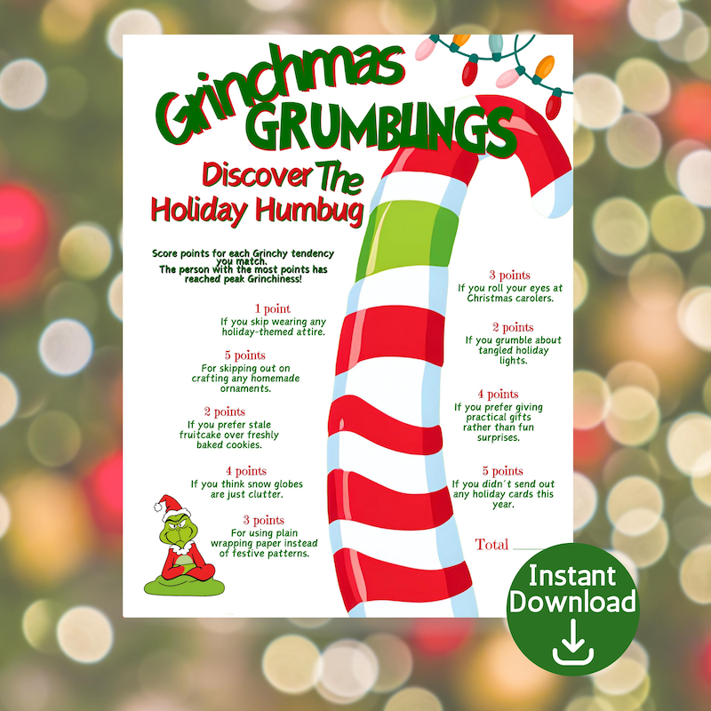 Grinch Scavenger Hunt - Etsy