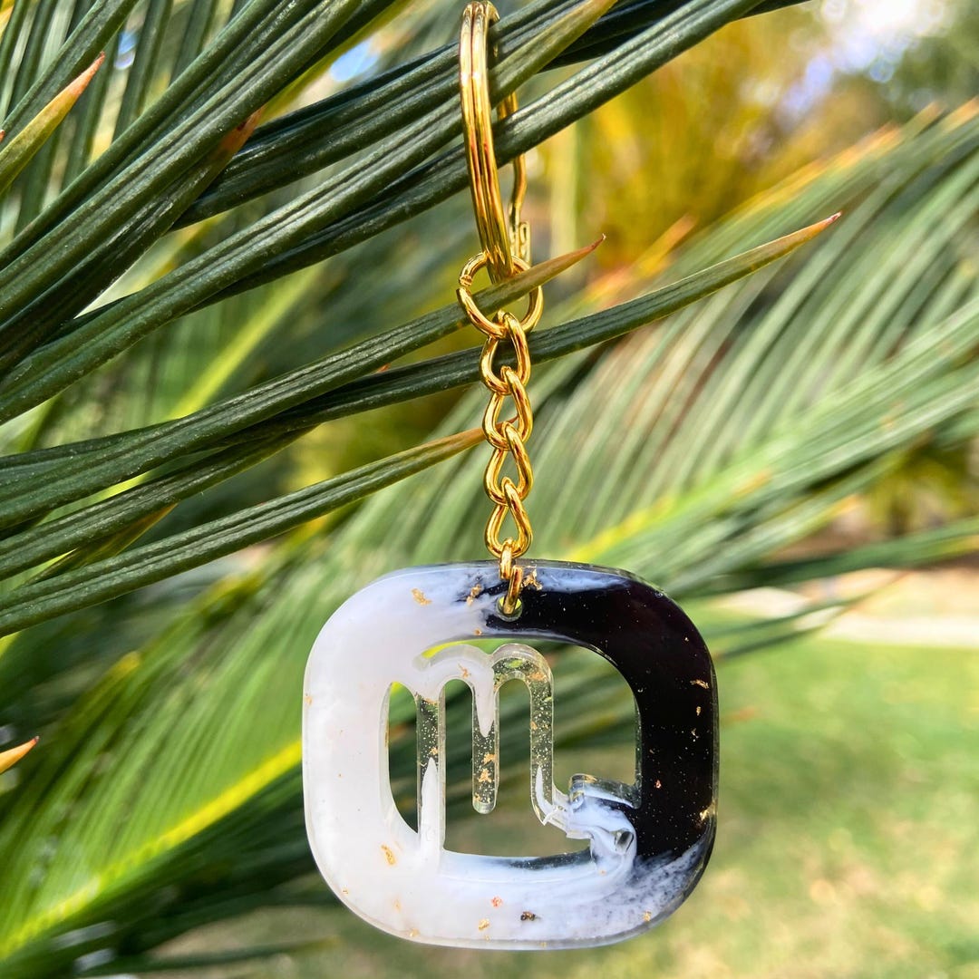 Personalized Zodiac Resin Keychain - Custom Zodiac Signs Keychain ...