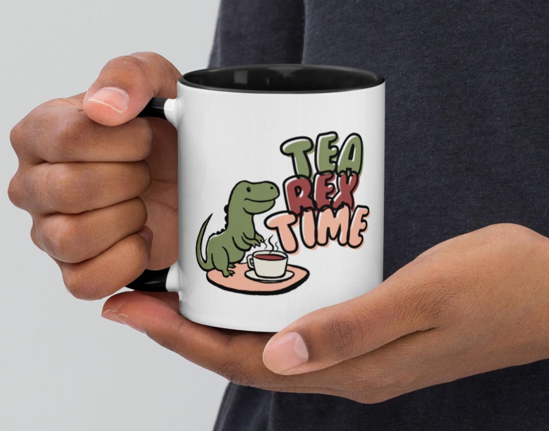 Tea Rex Time Coffee Mug - Cute Dinosaur Coffee Cup, Fun Dino Gift for ...