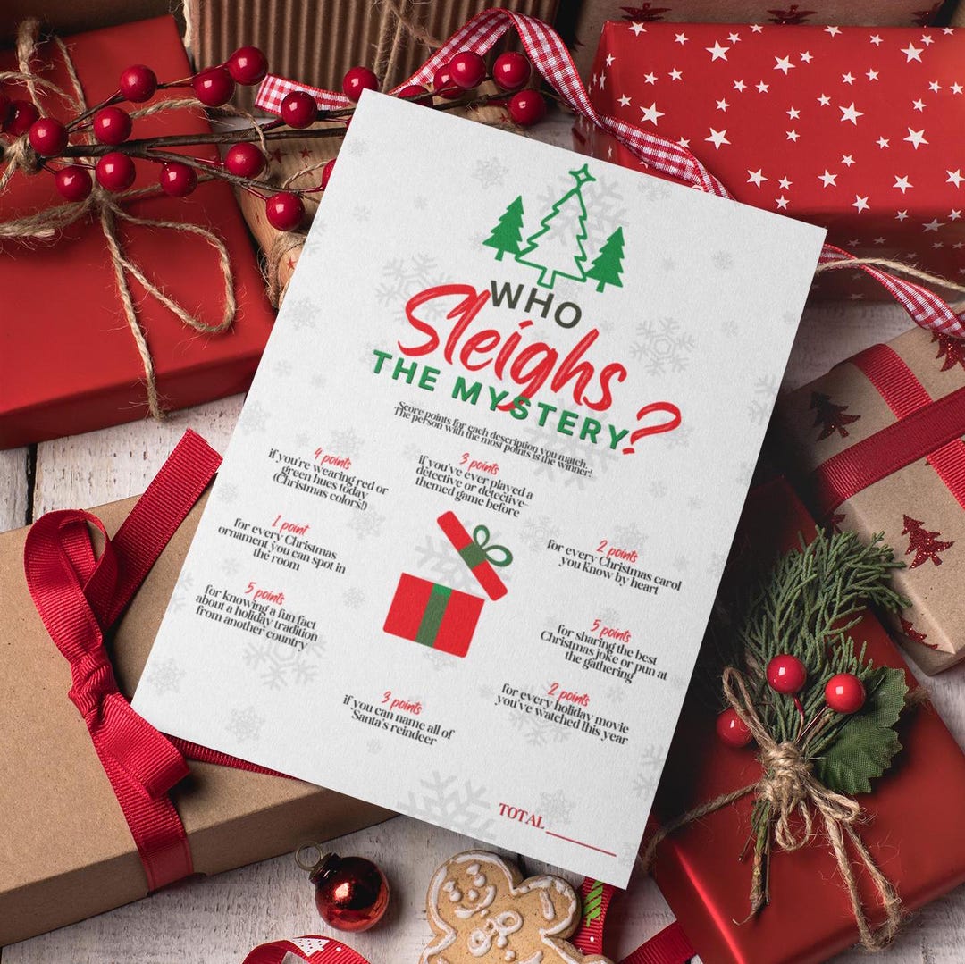Who Sleighs the Mystery Christmas Murder Mystery Party Game Digital ...