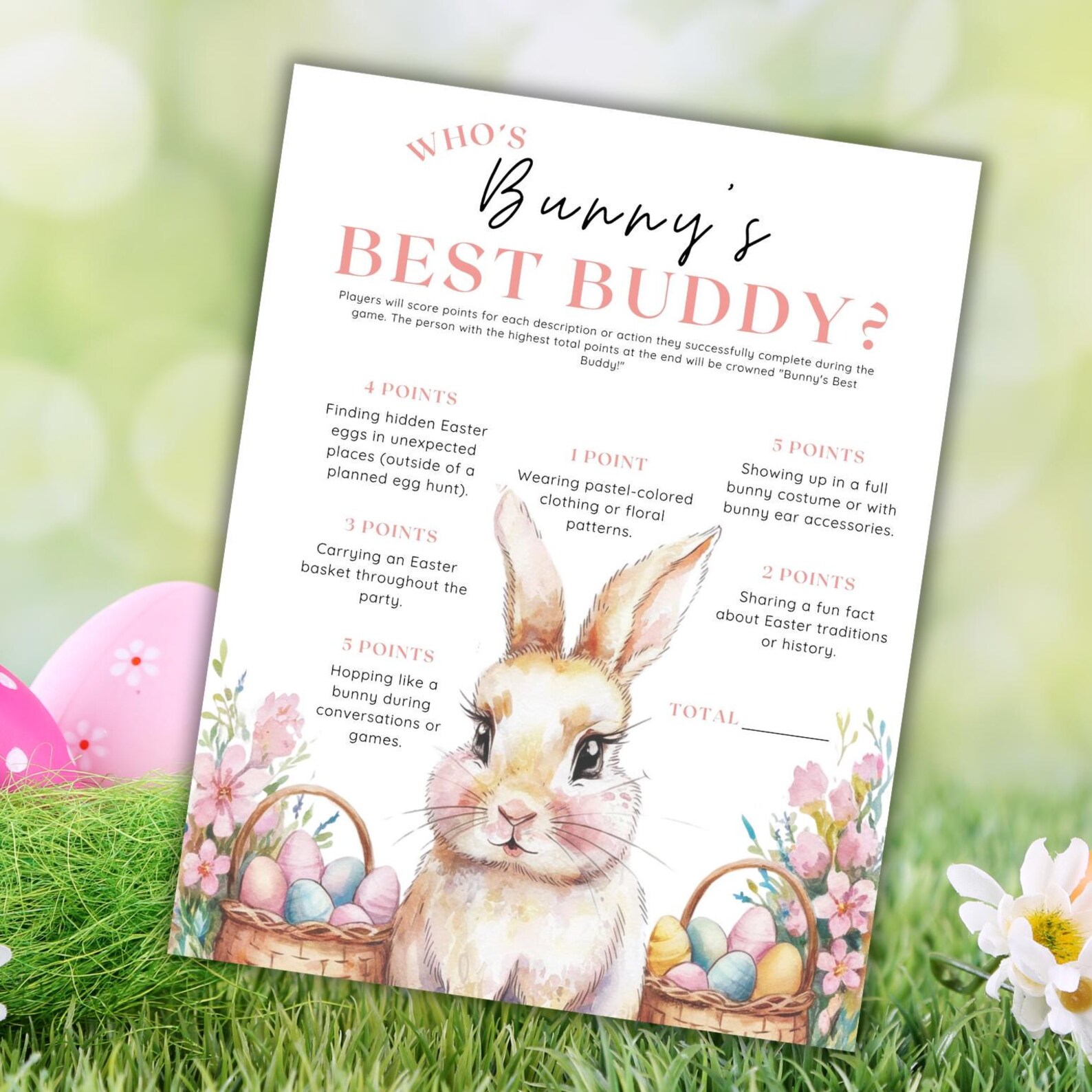 Who's the Bunny's Best Buddy? Printable Easter Party Game - Fun Holiday ...