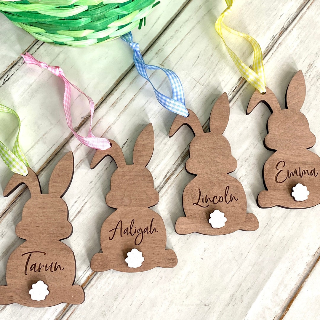 Easter Basket Tags | Personalized Bunny Tag | Easter Bunny | Custom ...