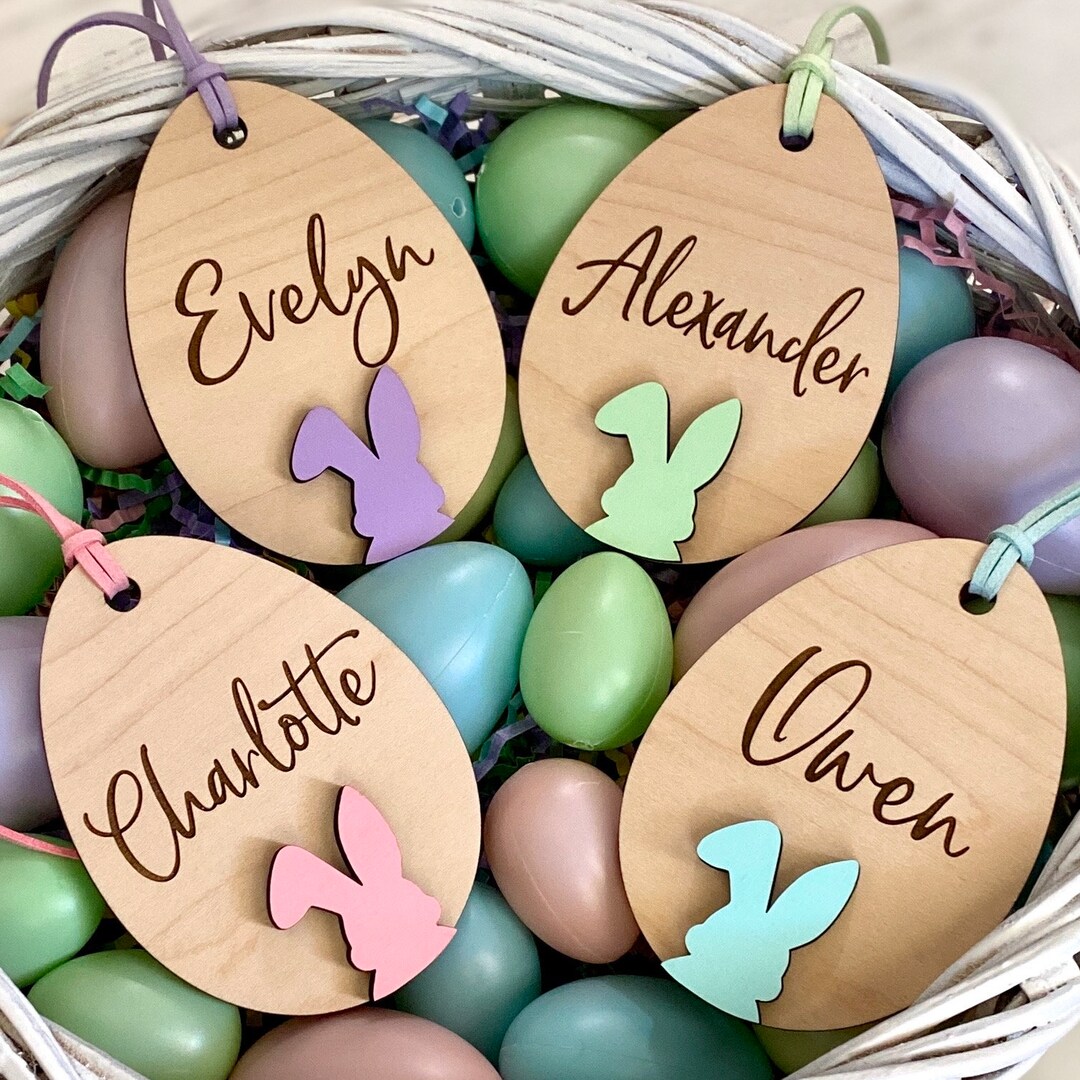 Personalized Easter Tag | Easter Egg Tag | Easter Decor | Spring Decor ...