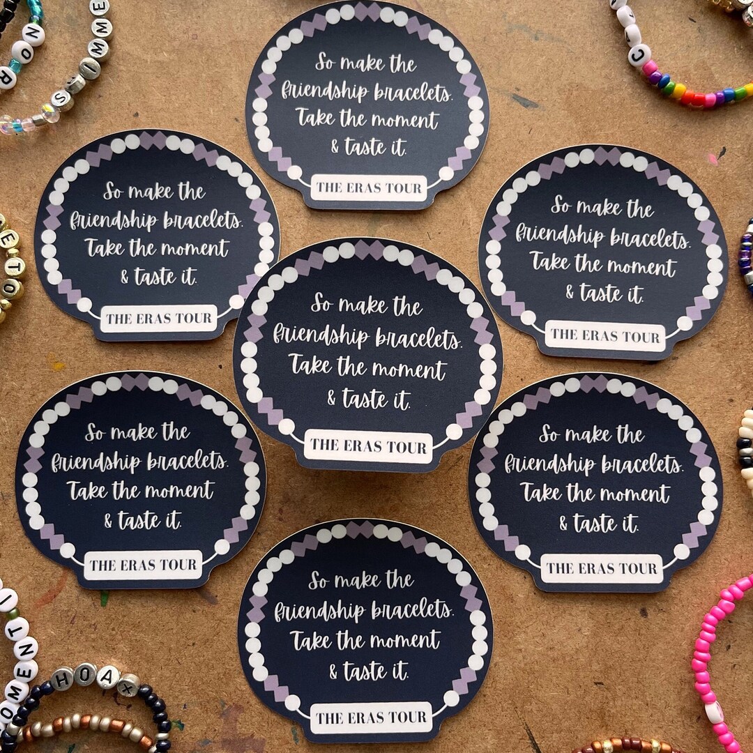 Friendship Bracelet Eras Matte Sticker - Etsy