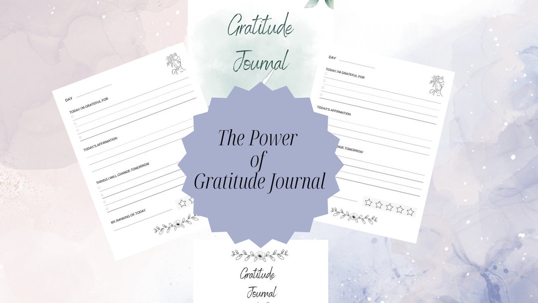 The Power of Gratitude Journal Guide Workbook Book Worksheets - Etsy