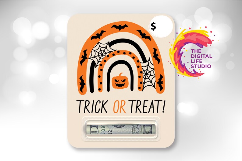 Halloween Money Card Bundle, Money Card PNG, Money Card Design ...
