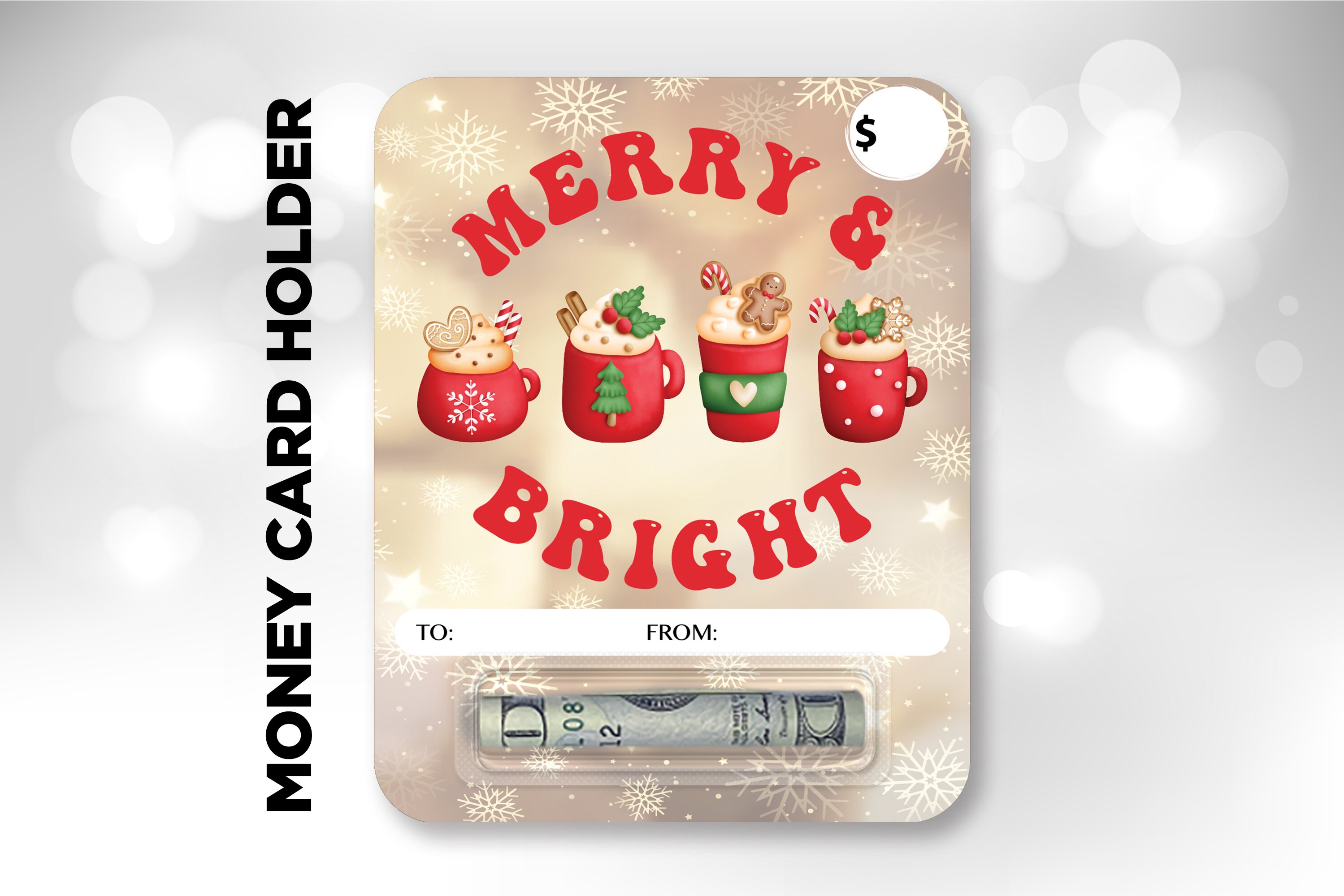 Christmas Money Card, Money Card PNG, Money Card Design, Christmas Gift ...