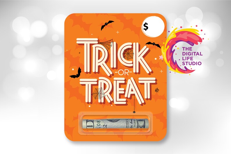 Halloween Money Card Bundle, Money Card PNG, Money Card Design ...