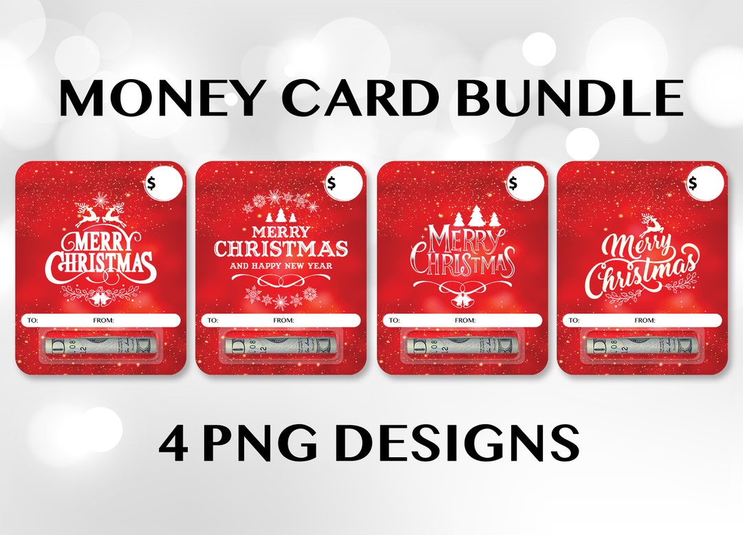 Christmas Money Card, Money Card PNG, Money Card Design, Christmas Gift ...