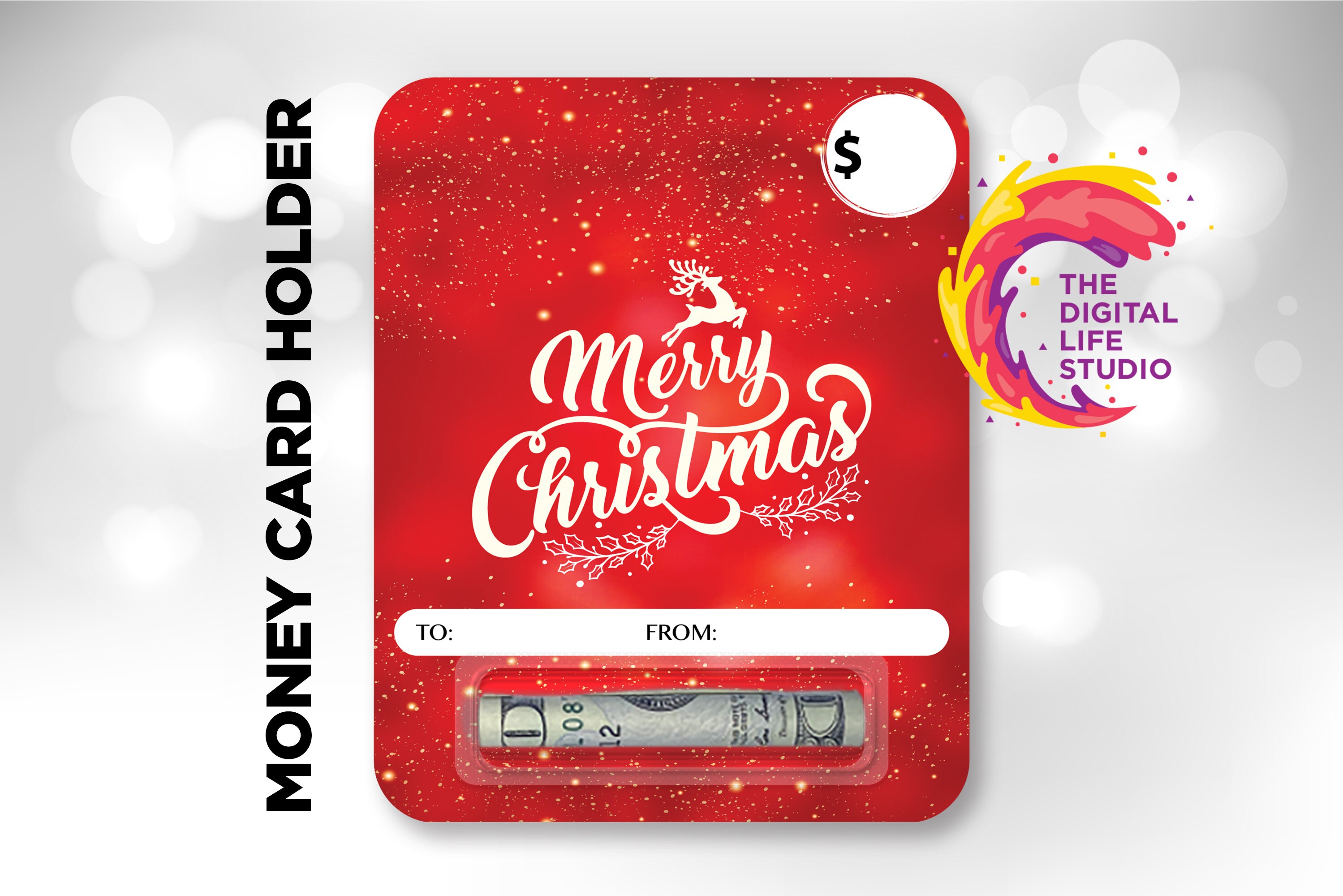Christmas Money Card, Money Card PNG, Money Card Design, Christmas Gift ...